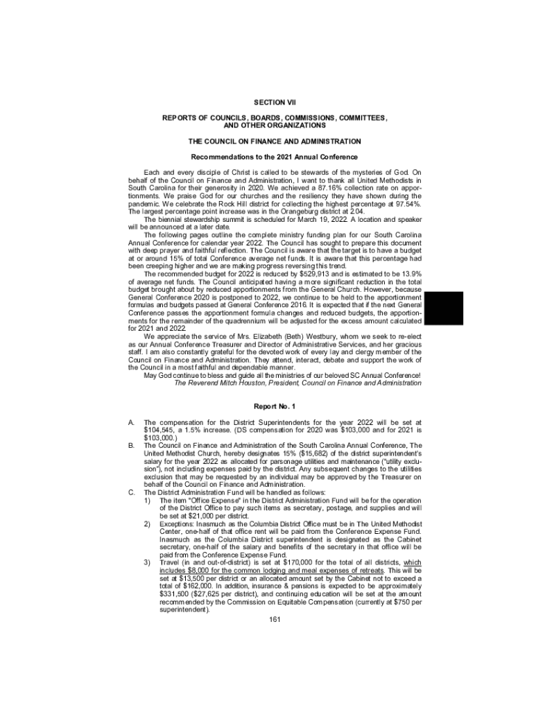 Fillable Online vii. plan of organization and rules of order and ...