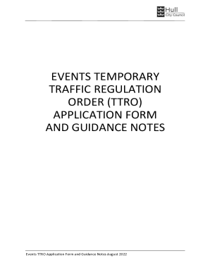 Fillable Online Temporary road closure application form. Temporary road ...