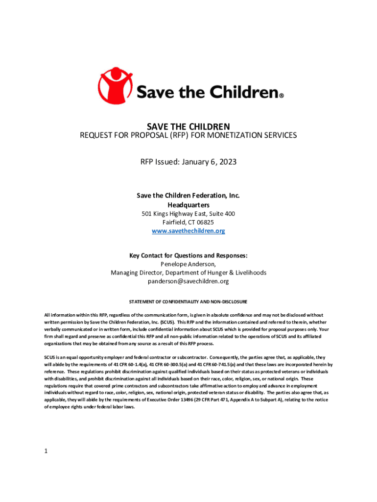 Fillable Online Request for Proposals (RFP) Opportunities List Fax ...