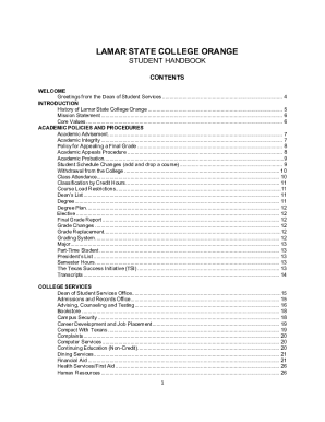 Fillable Online Current Students: Lamar State College Orange Fax Email Print - pdfFiller
