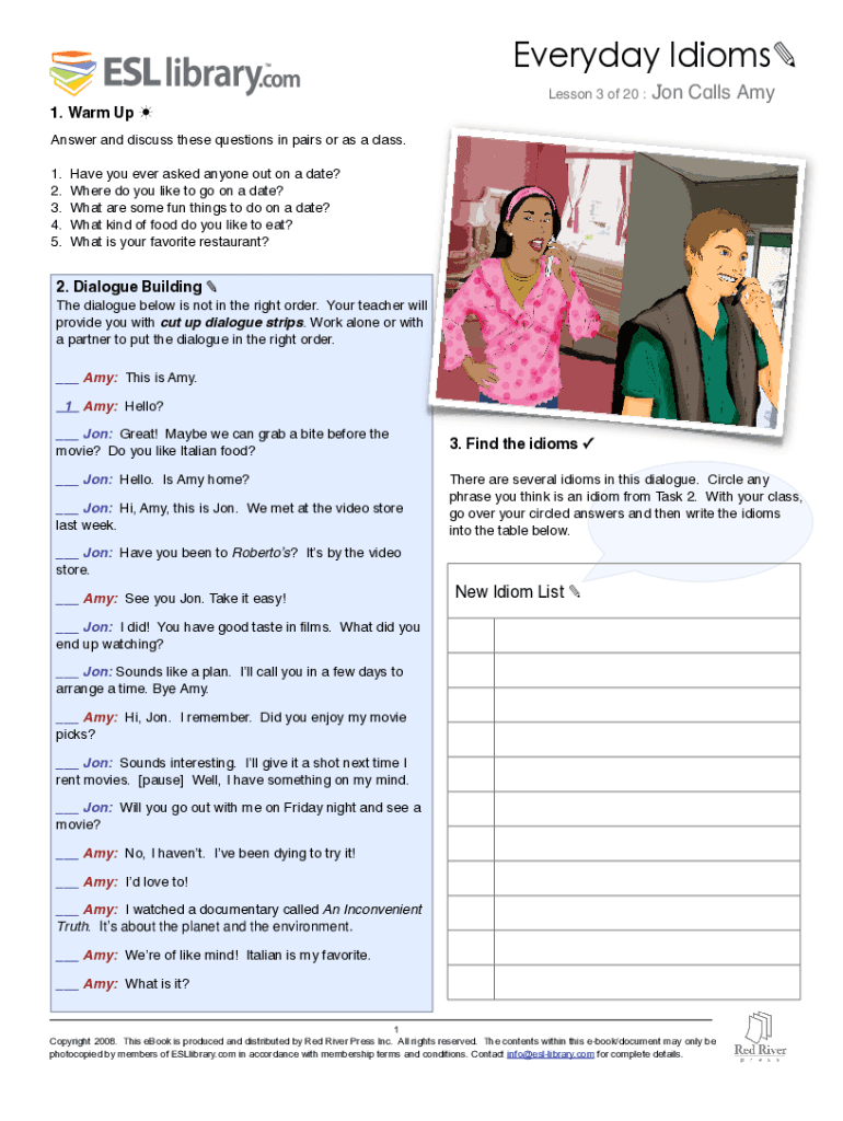 Fillable Online List of idioms and Phrases - Literacy at Work Fax Email ...