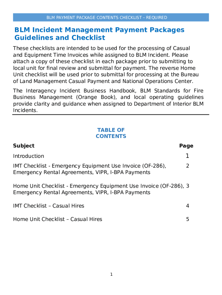 BLM Standards for Fire Business Management Doc Template | pdfFiller