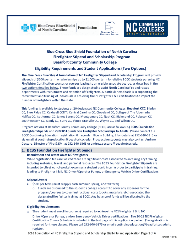 Fillable Online Fillable Blue Cross Blue Shield Foundation of North ...