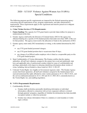 Fillable Online STOP Violence Against Women Grant Federal Program ...