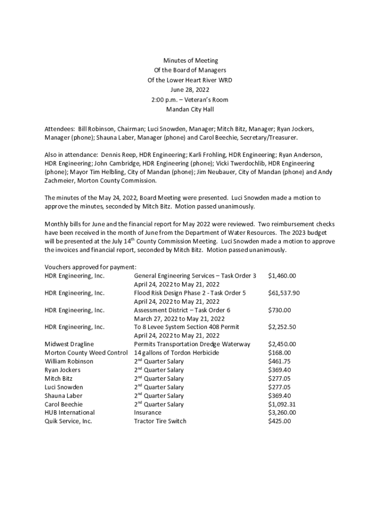Fillable Online Of the Lower Heart River WRD Fax Email Print - pdfFiller