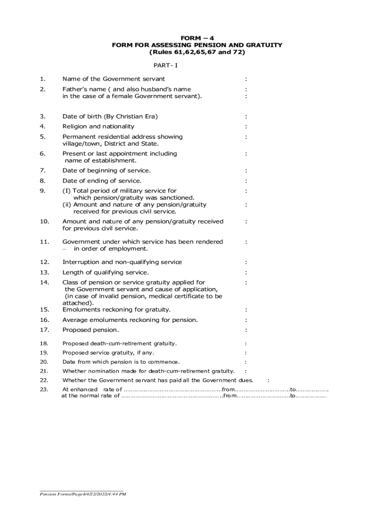 Fillable Online Forms to be submitted while forwarding the pension ...