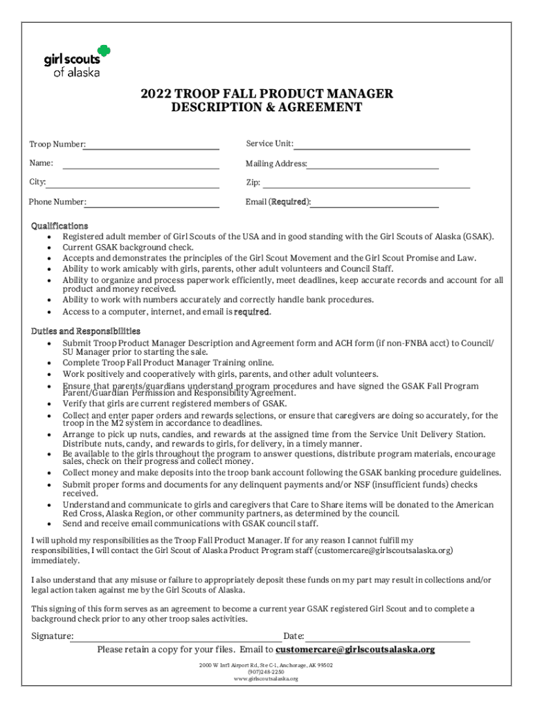 Fillable Online Troop Fall Product Managers (TFPM) Fax Email Print - pdfFiller