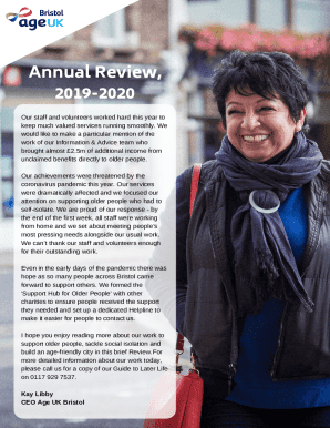 Fillable Online Annual Review 19/20 Fax Email Print - pdfFiller