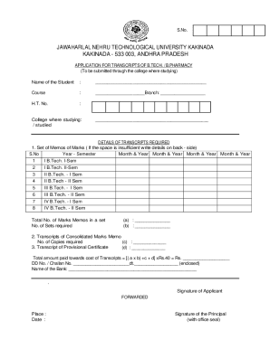 Fillable Online Jntuk Transcripts - Fill and Sign Printable Template Online Fax Email Print ...