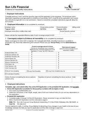 Fillable Online Long-Term Disability - Plan Member Package - Sun Life ...