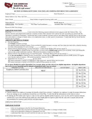 Fillable Online SECTION 125 FLEXIBLE BENEFITS PLAN - cpnflex.com Fax ...