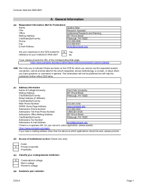 Fillable Online Common Data Set 2020-2021 - Point Park University Fax ...