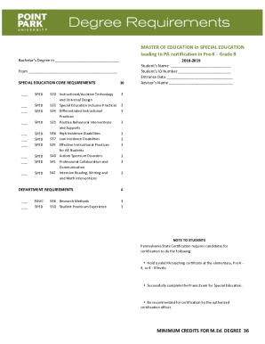 Fillable Online Grade 8 MINIMUM CREDITS FOR M.Ed. DEGREE 36 Fax Email ...