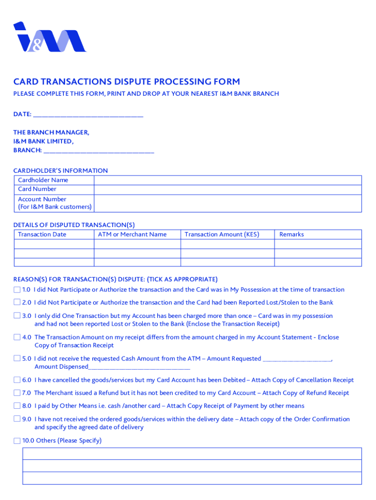 Fillable Online Visa Debit Card Purchase Transaction Dispute Form Fax ...