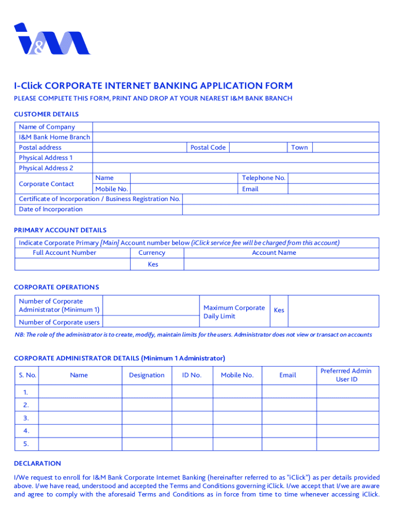 Fillable Online Business Internet Banking Application & Maintenance ...