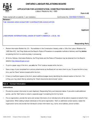 Fillable Online APPLICATION FOR ACCREDITATION CONSTRUCTION ... Fax ...