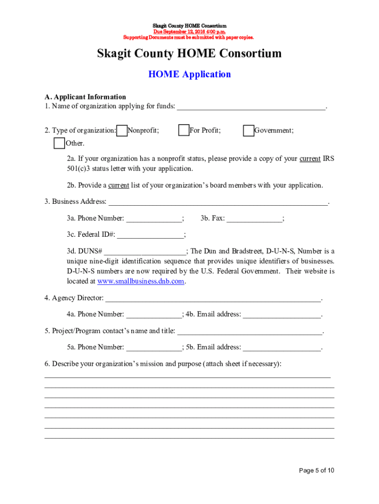 Fillable Online HOME Program NOFA and Application for TBRA and ...
