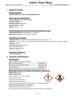 Fillable Online Product Safety Data Sheet - Amazon S3 Fax Email Print ...