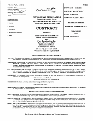 Fillable Online CONTRACT - Open Data Cincinnati Fax Email Print - pdfFiller