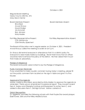 Fillable Online Fort Riley Representative Present: Fax Email Print ...