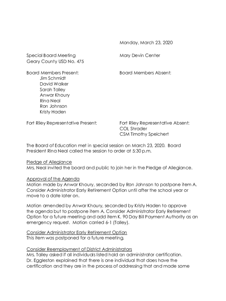 Fillable Online Fort Riley Representative Absent: Fax Email Print ...