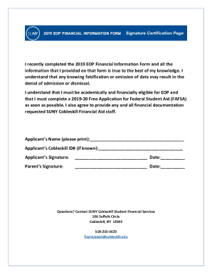 Fillable Online First-Year Student EOP Forms - SUNY Oswego Fax Email ...