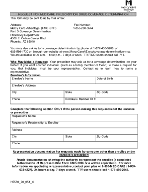 Fillable Online H558020051C Coverage Determination form 11 ... Fax ...