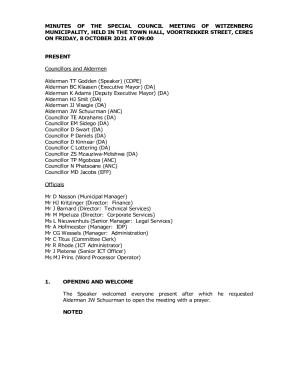 Fillable Online Witzenberg Municipality - OfficialCeres - Facebook Fax ...