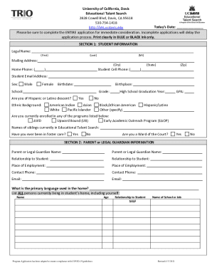 Fillable Online education ucdavis College Opportunity Programs - UC ...