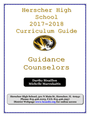 Fillable Online Herscher High School Guidance Department Fax Email Print - pdfFiller
