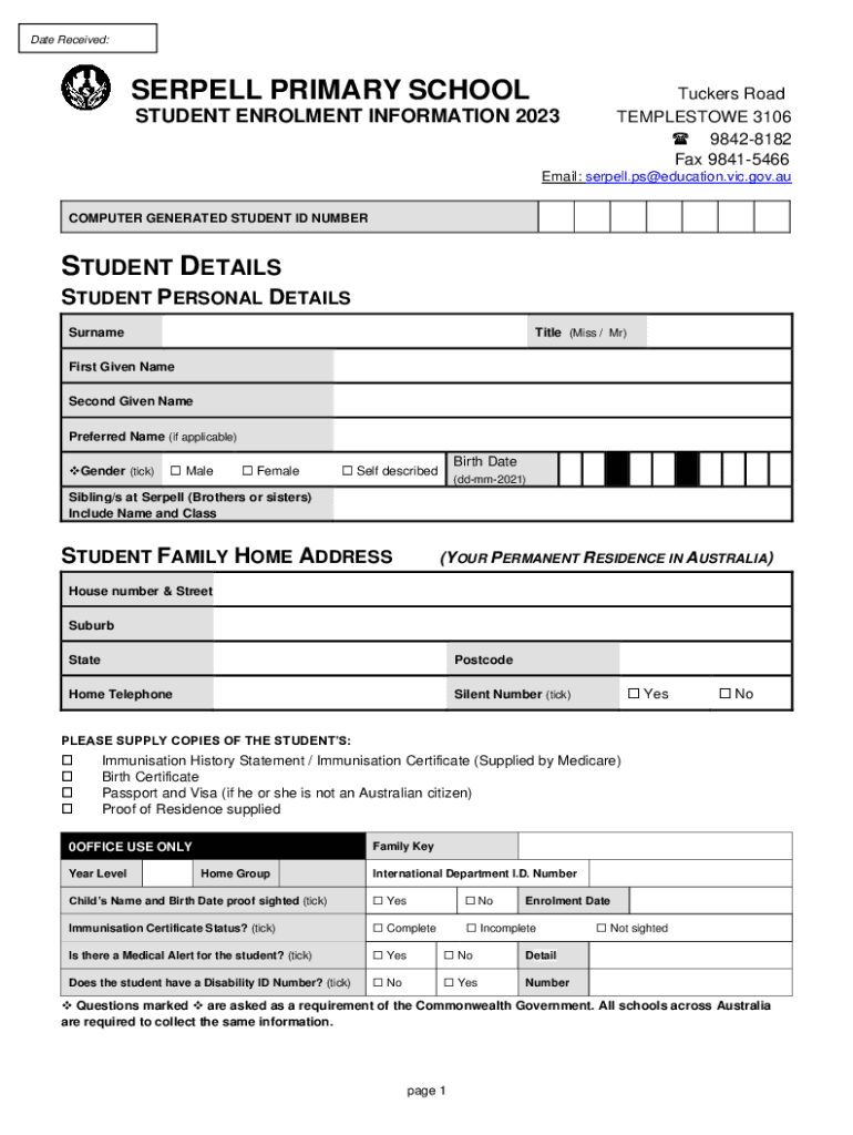 Fillable Online serpellps vic edu Serpell Primary School About us ...