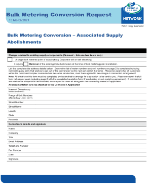 Fillable Online Bulk Meter Conversion Request Form Fax Email Print ...