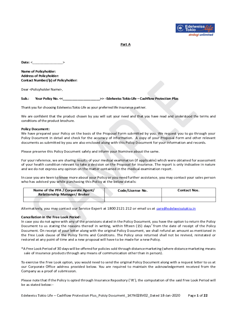 Fillable Online Edelweiss Tokio Life Insurance Price List in India Fax ...