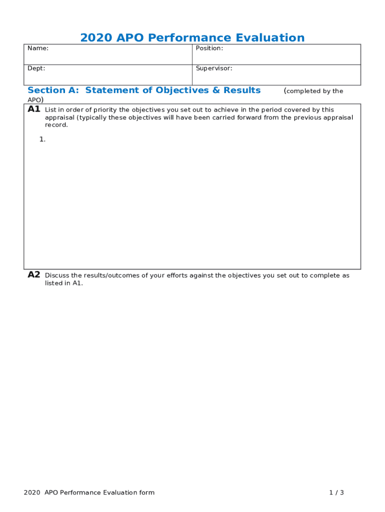 perance appraisal template Doc Template | pdfFiller