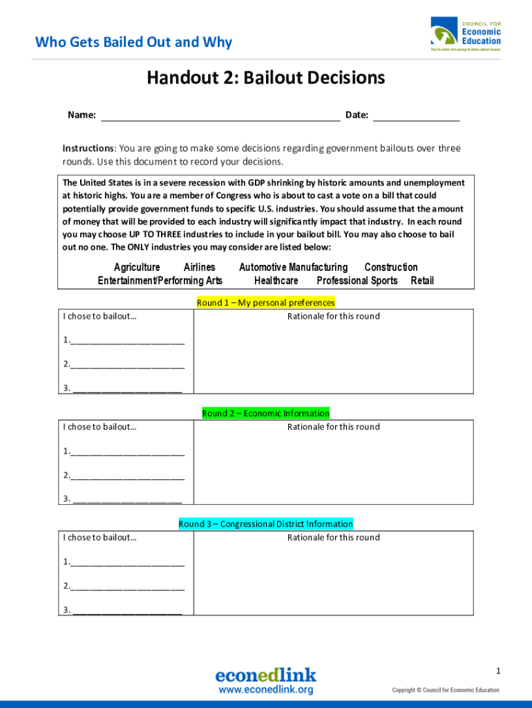 Fillable Online What Is a Bailout? Definition, How They Work, and ...