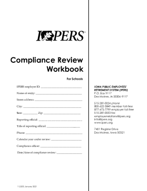 Fillable Online Compliance Review Workbook - IPERS Fax Email Print ...