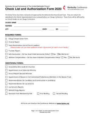 Fillable Online Check List and Authorization Form 2020 Fax Email Print ...