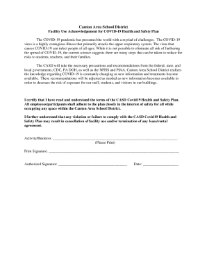 Fillable Online Facility Use Acknowledgement form Fax Email Print ...