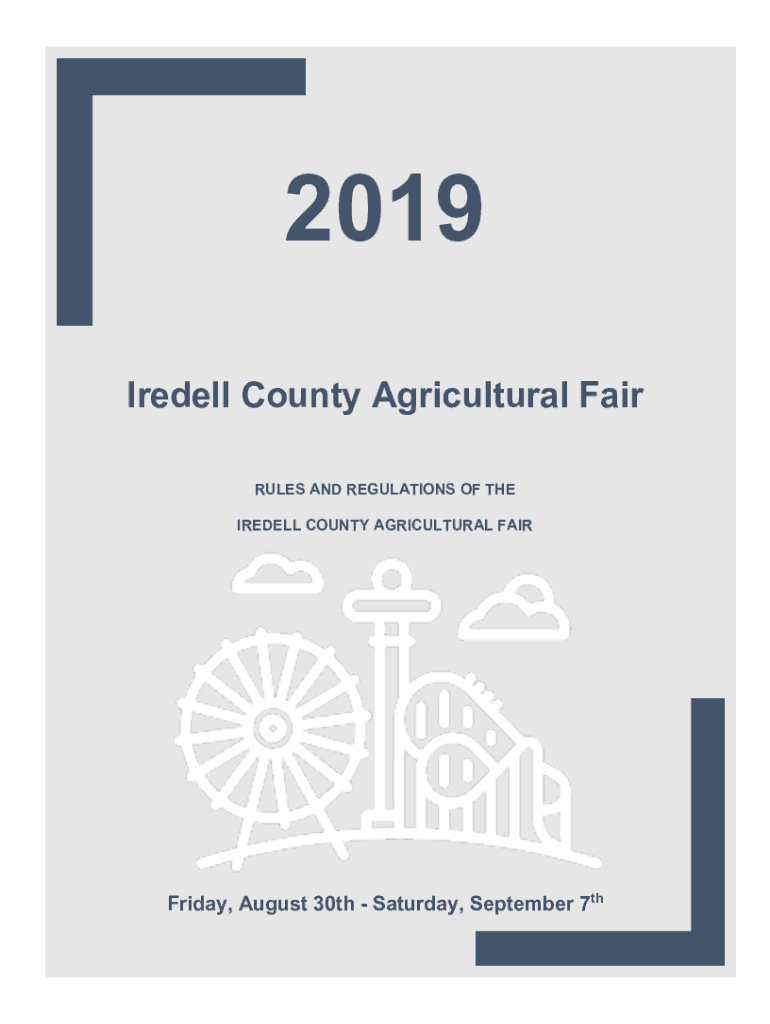 Fillable Online Iredell County Agricultural Fair set to open Sept. 2 ...