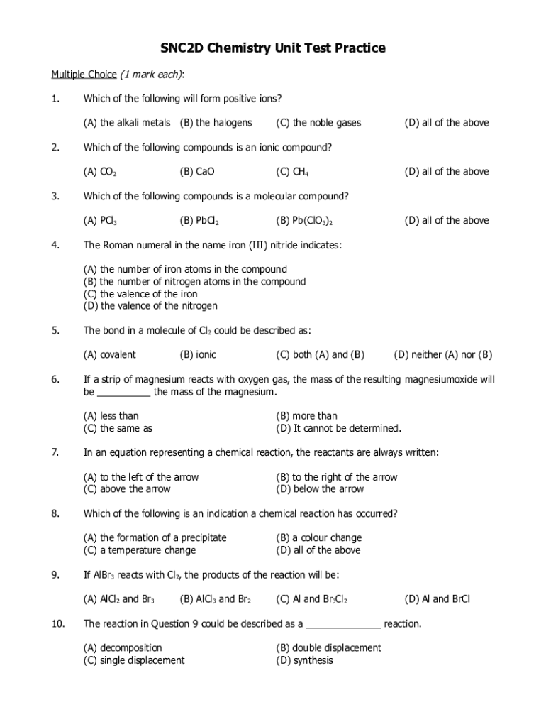 Fillable Online chemistry-unit-test-practice.pdfCourse Hero - Course ...