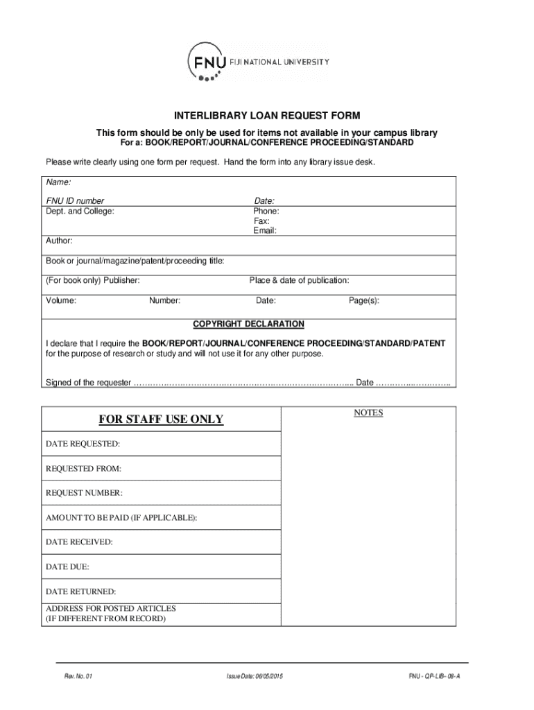 Fillable Online oxford brookes university library interlibrary loans ...