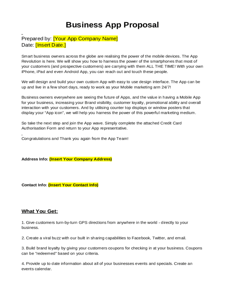 Mobile app Development Proposal Template - Get 2023 Sample Doc Template ...