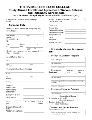 travel assessment - The Evergreen State College Doc Template | pdfFiller