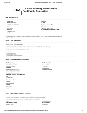 Fillable Online U.S. Food and Drug Administration Food Facility ...