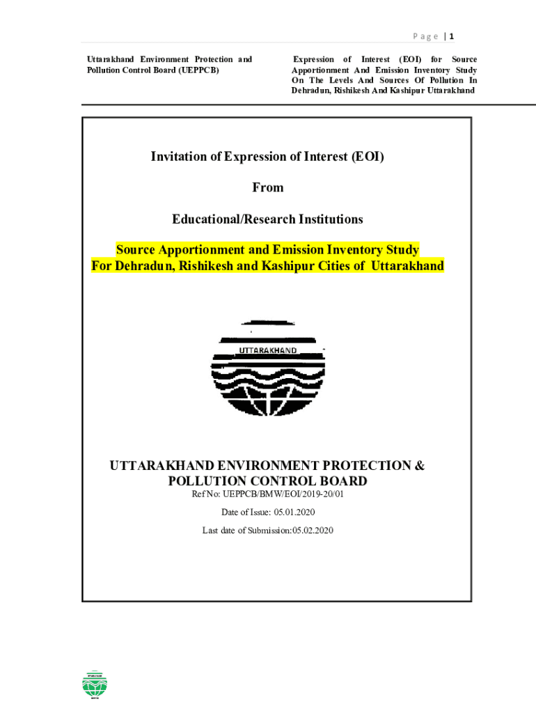 Fillable Online ueppcb uk gov Invitation of Expression of Interest (EOI) From Educational ...