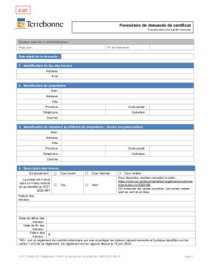 Fillable Online Guide de prsentation d'une demande d'autorisation pour ... Fax Email Print ...