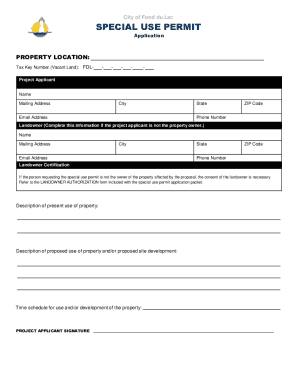 Fillable Online SPECIAL USE PERMIT - City of Fond Du Lac Fax Email ...