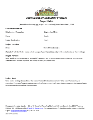 Fillable Online 2019 NSP Project Form Fax Email Print - pdfFiller
