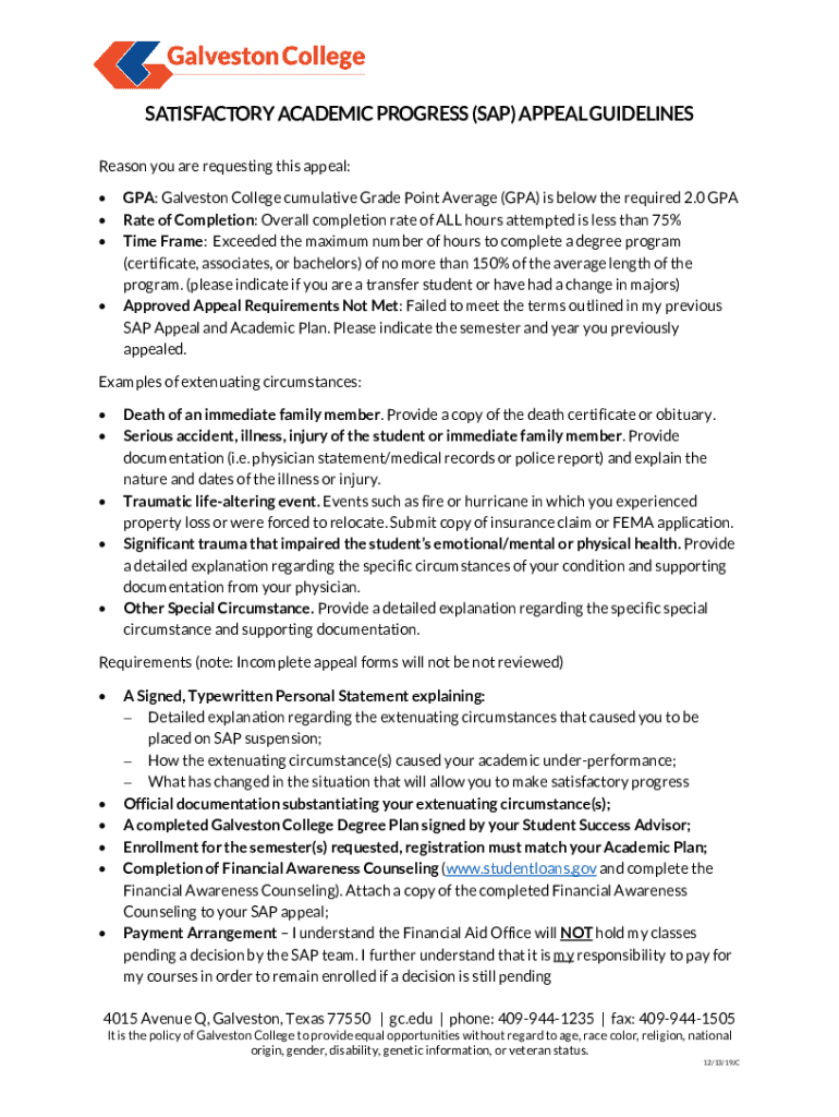 Fillable Online Satisfactory Academic Progress - Daytona State College ...