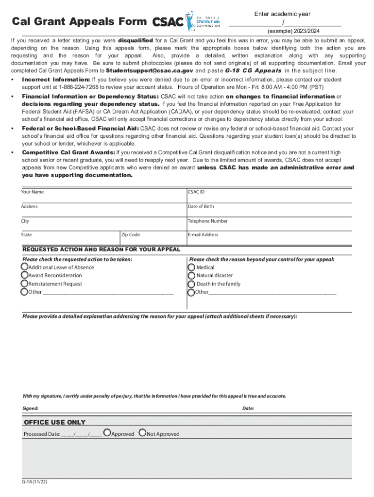 Fillable Online Student Forms - California Student Aid Commission - CA ...